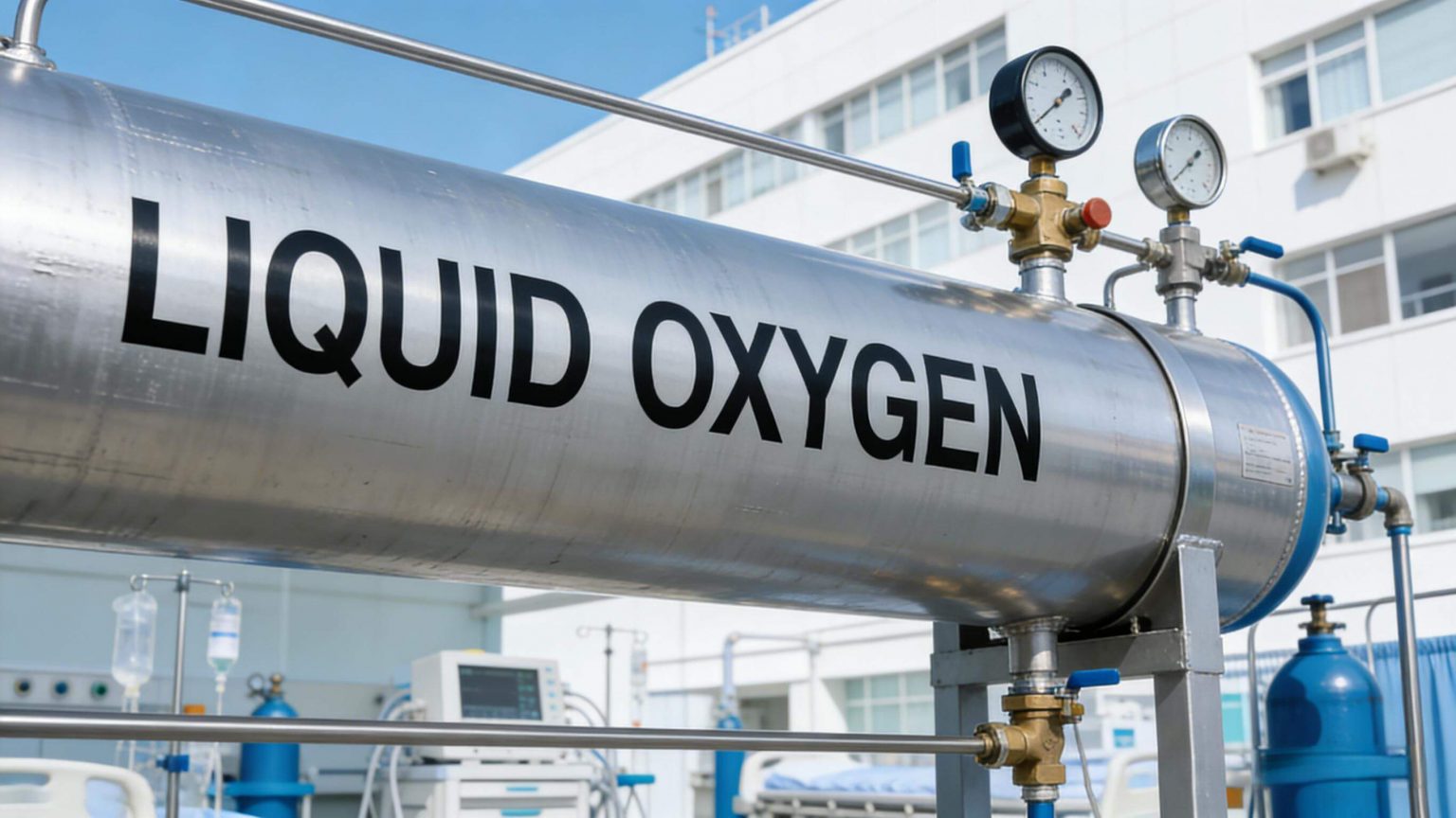 How does the hospital use liquid oxygen storage tanks to regulate and ...